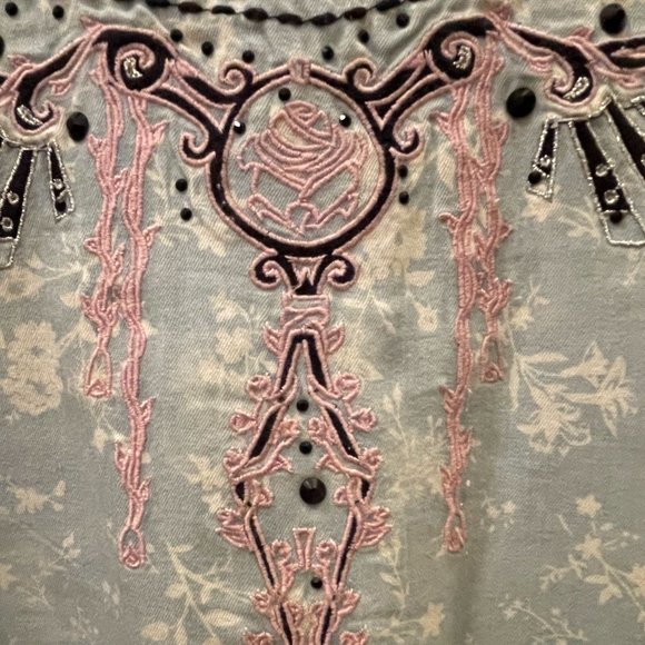 Roar | Tops | Roar Sweet Ellie Embroidered Western Shirt | Poshmark